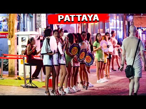 [4K] Pattaya How is Walking Street Nightlife ? Bars , Clubs & Agogo's ...